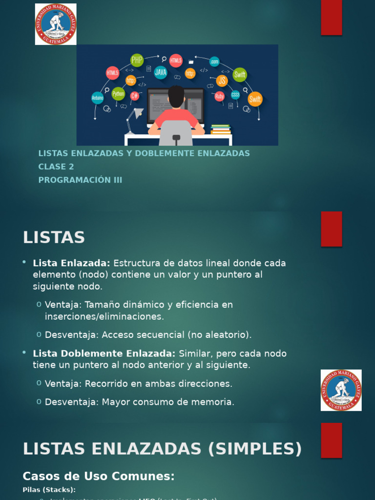 2. Clase 2 - Listas | PDF | Ciencias de la Computación | Datos de computadora