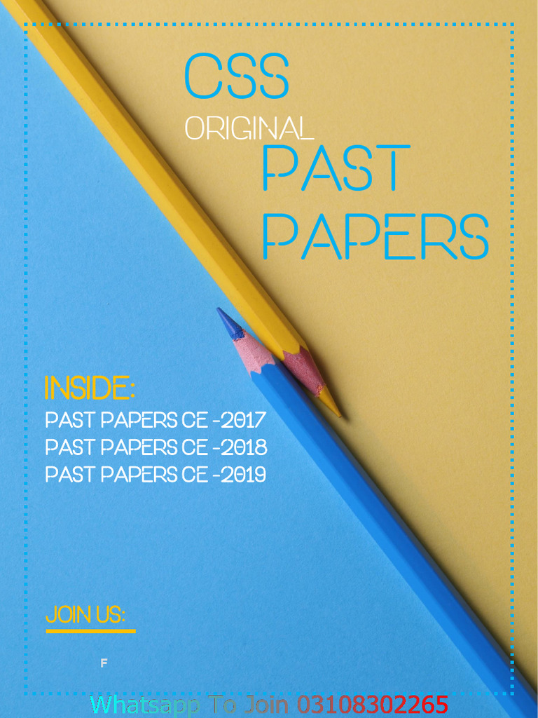 Css Original Past Papers 2017, 2018, 2019 | PDF | Cost Of Living | Cost ...