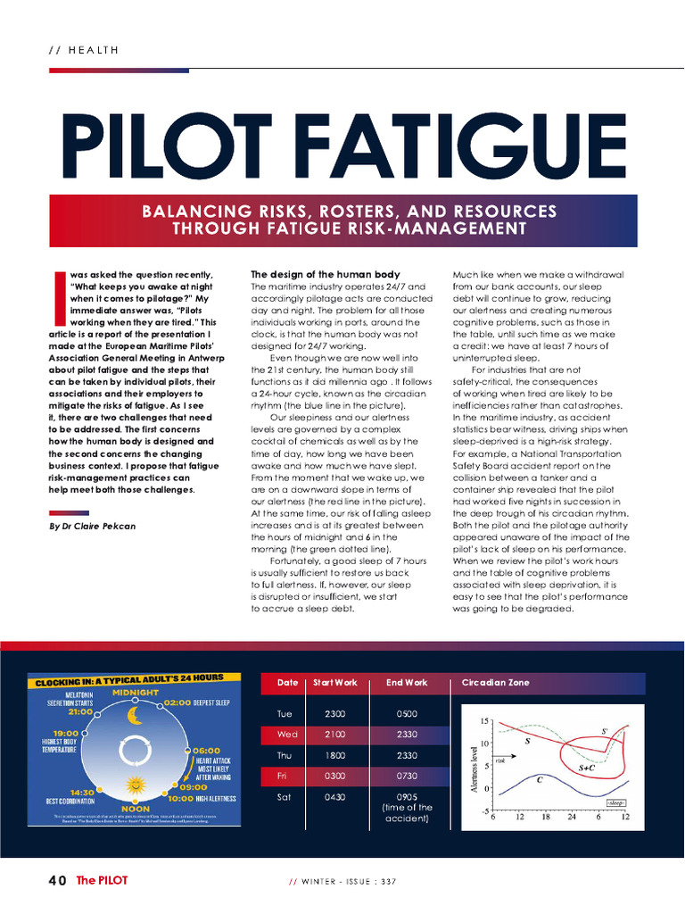 Pilot Fatigue - Dr. Claire Pekcan | PDF