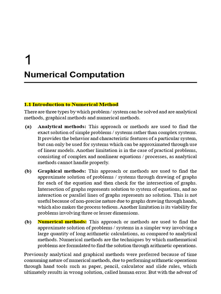 Lectura 1_Definición de Metodo Numerico | PDF | Observational Error ...