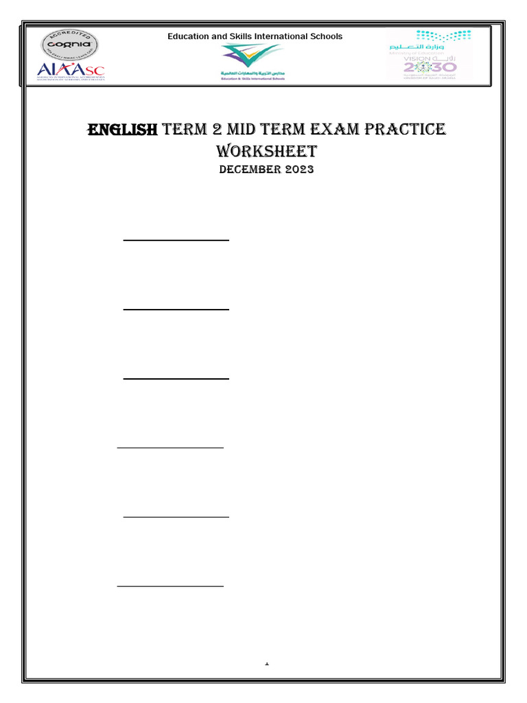 Gr7 English Practice Sheet for m 2 | PDF | Verb | Linguistics