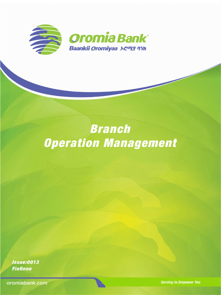 Branch Banking Operations Overview | PDF | Banks | Customer Experience