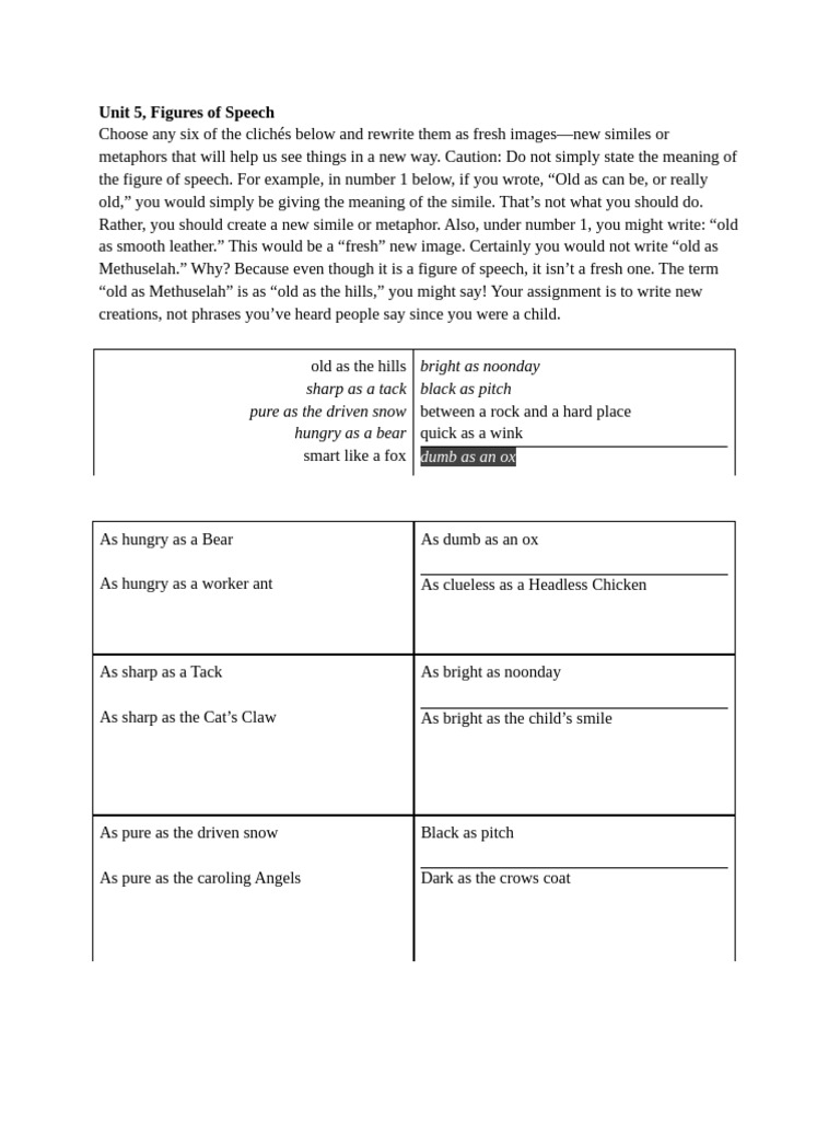 Figures of Speech | PDF