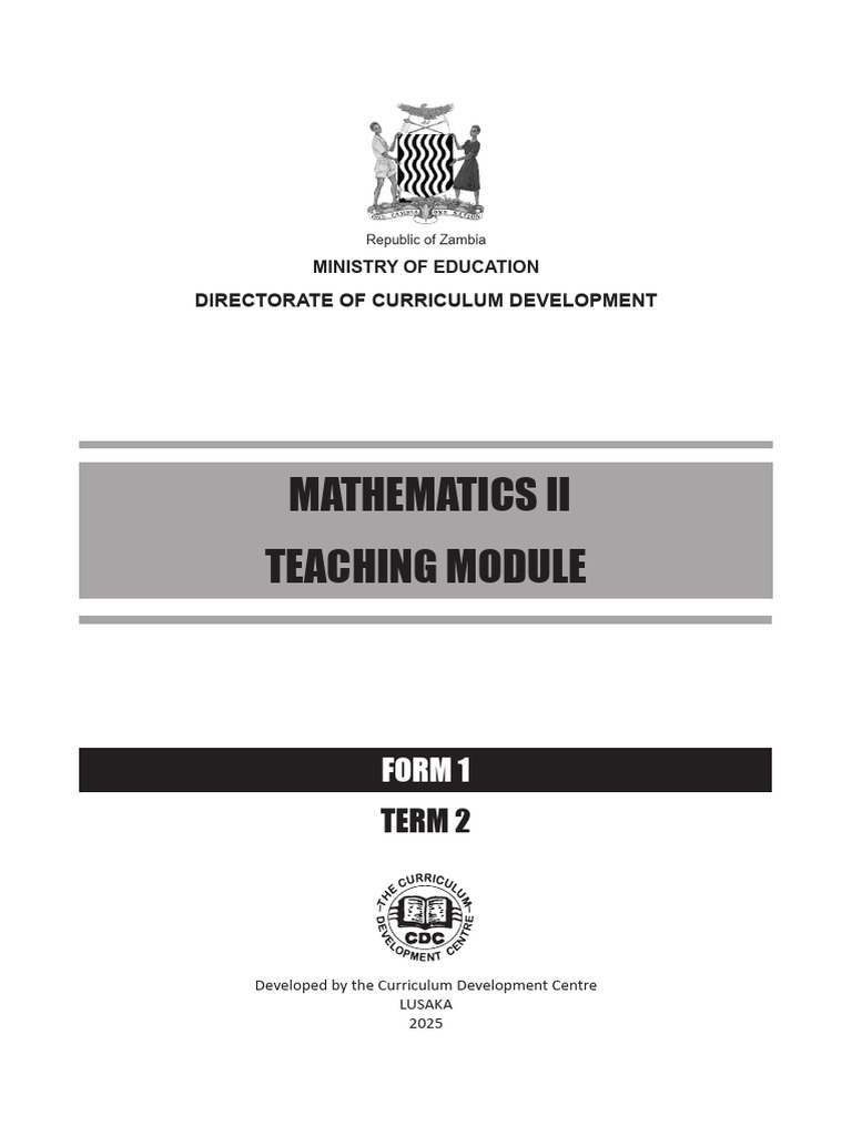 Mathematics II Form 1 Term 2 Text | PDF | Learning | Educational Assessment