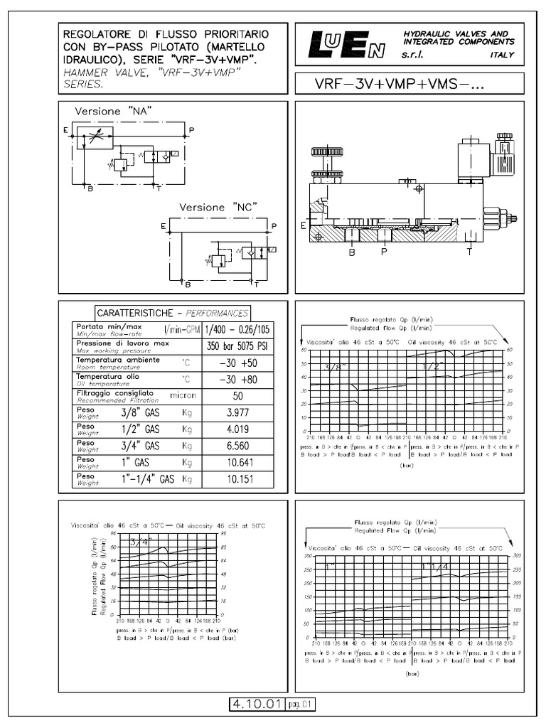 Ficha Tecnica Valvula VPR Lue | PDF