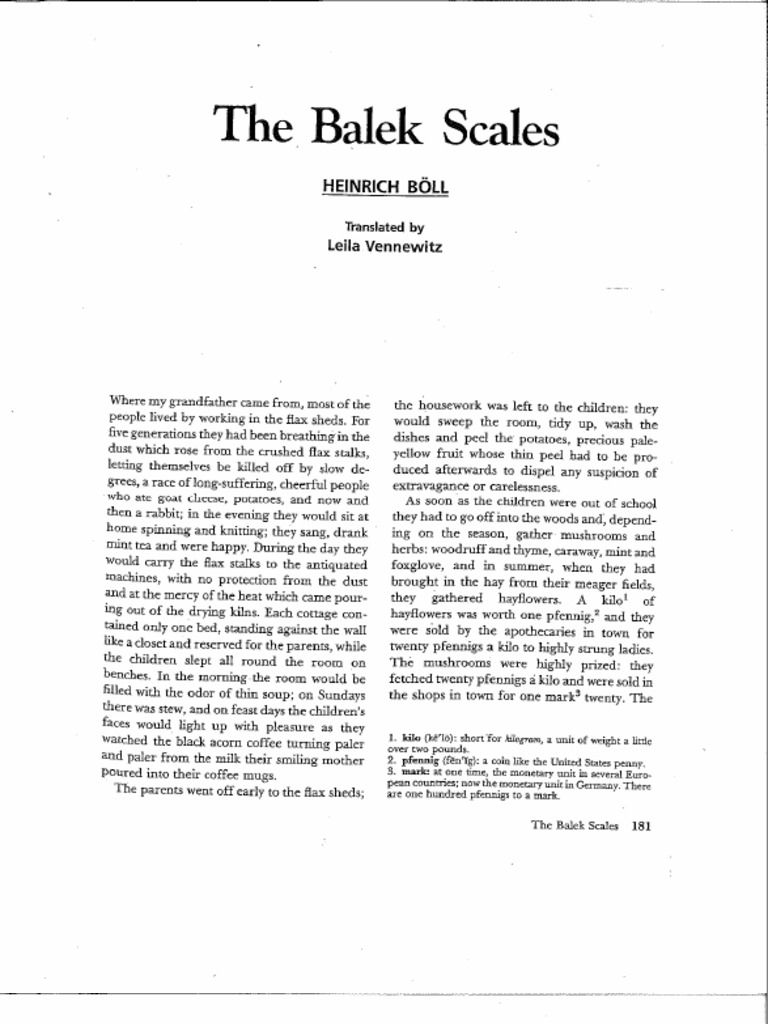 The Balek Scales | PDF