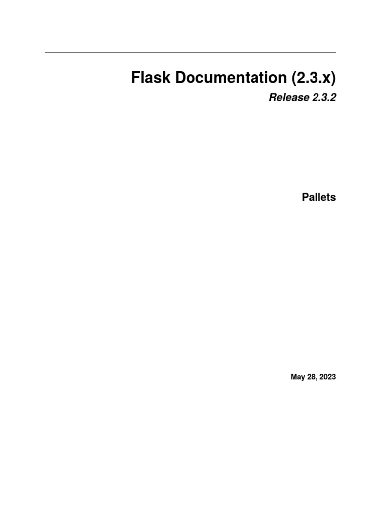 Flask Doc PDF Gen Readthedocs Io en Latest | PDF | Http Cookie | Html