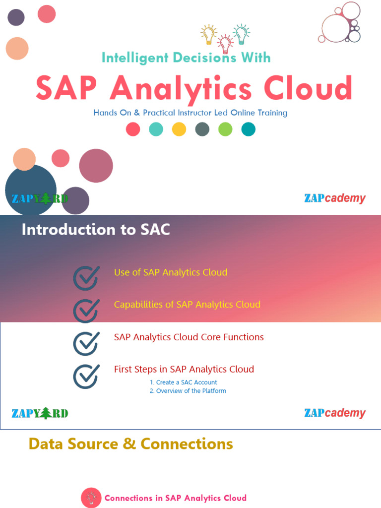 Curriculum - Make Intelligent Decisions With SAP Analytics Cloud Training | PDF