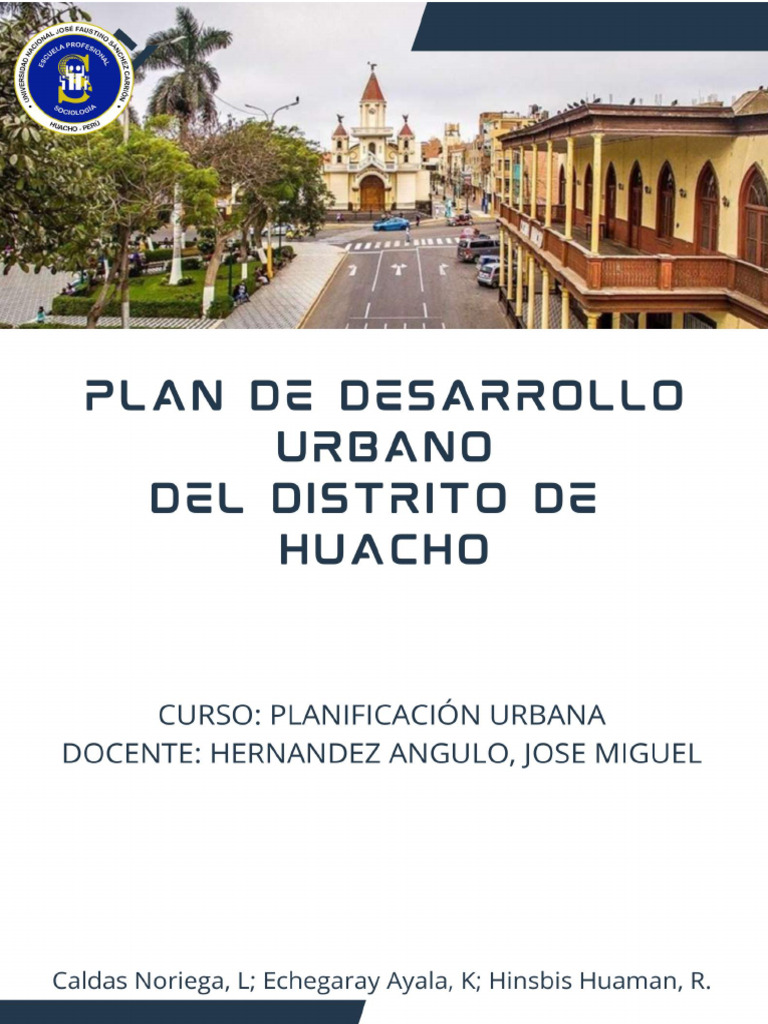 Plan de Desarrollo Urbano de Huacho | PDF | Sustentabilidad | Planificación urbana