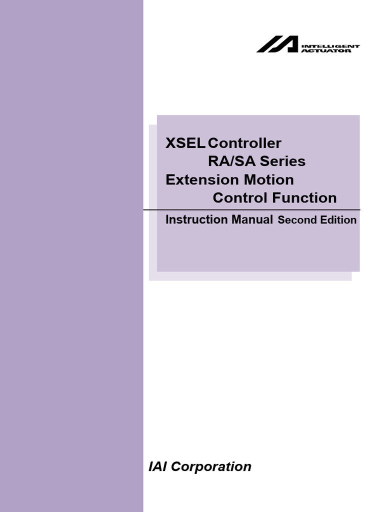 Xsel-Ra Sa Ext Motion (Me0364-2b) | PDF | Cartesian Coordinate System ...