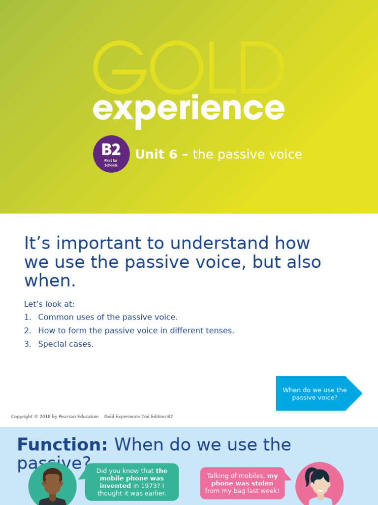 Gold Exp Grammar PPT B2 U6 | PDF | Verb | Semantic Units