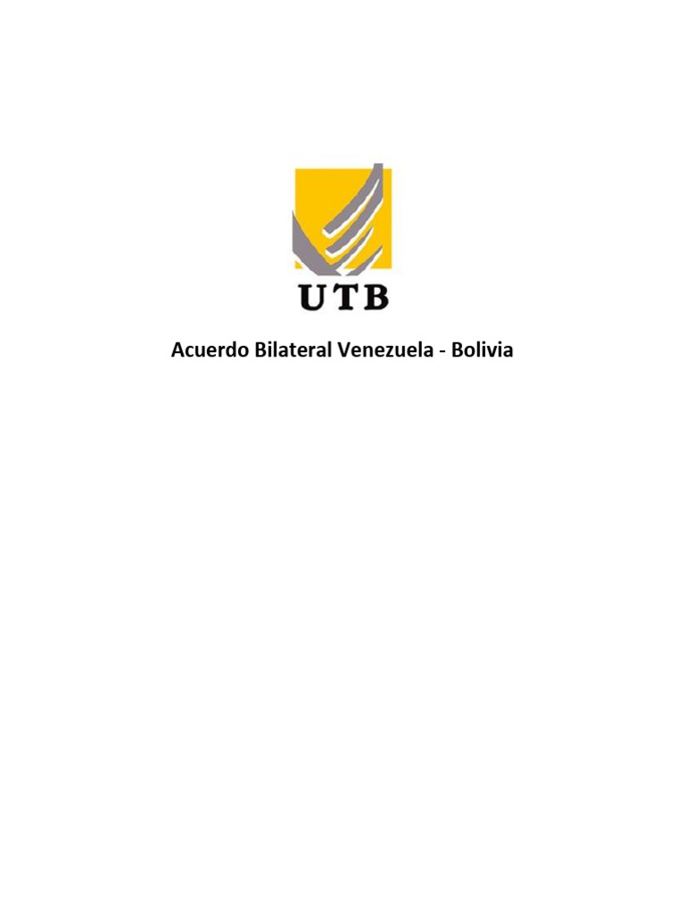 Acuerdo Bilateral Venezuela-Bolivia 2025 | PDF | Sustentabilidad | Bolivia