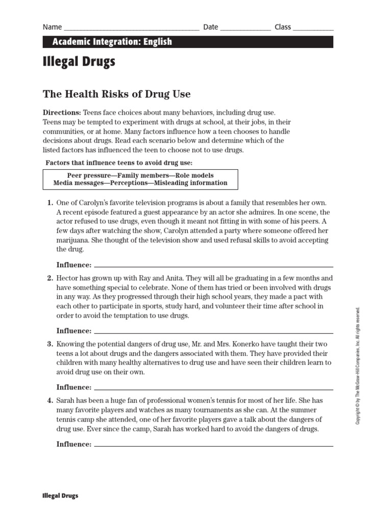 Illegal Drugs-Intro AcademicIntegration | PDF | Adolescence | Substance ...