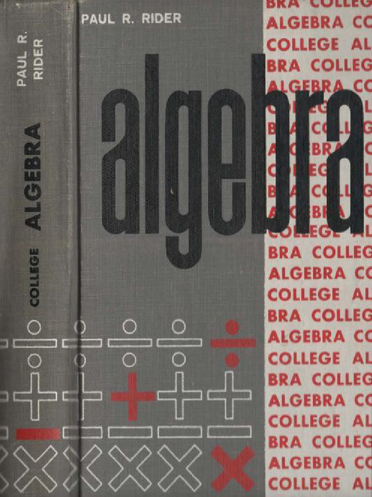 College Algebra Paul Rider | PDF