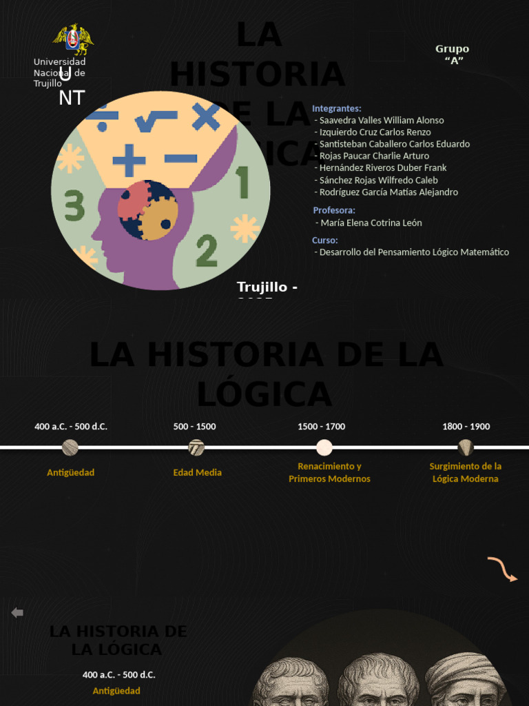 Historia de La Logica Segun Grupo Exposici | PDF | Lógica matemática | Matemáticas