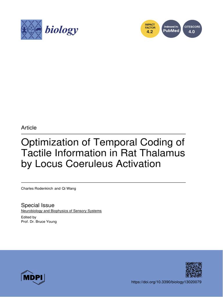 Rodenkirch Et Al. - Biology 2024 - Optimization of Temporal Coding of ...