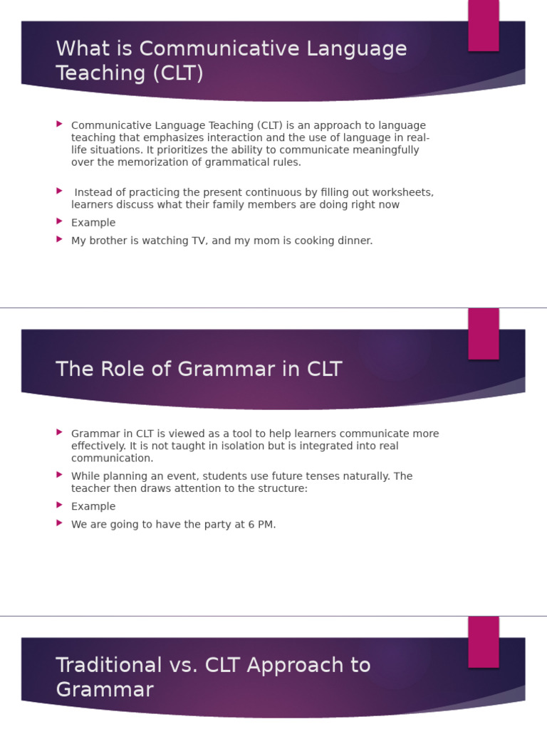 What Is Communicative Language Teaching (CLT) | PDF