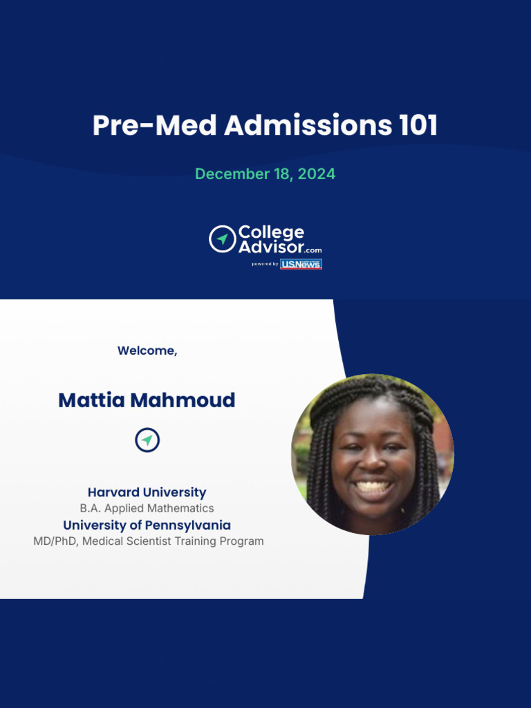 Pre-Med Admissions Guide for Students | PDF | Medical School | Academia