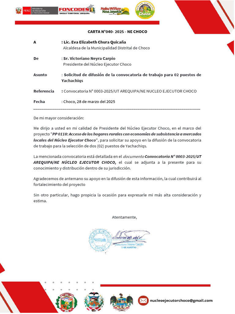 Carta 040-2025 | PDF