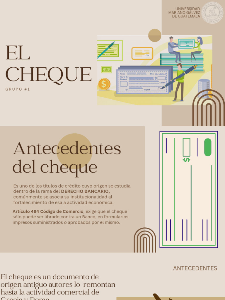 Presentacion EL CHEQUE | PDF | Cheque | Bancos