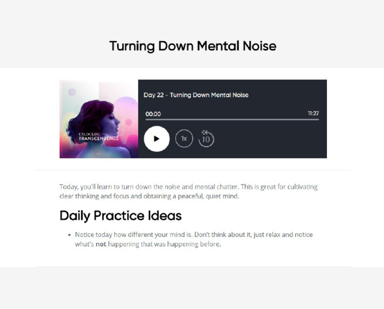 Day 22 - Turning Down Mental Noise | PDF