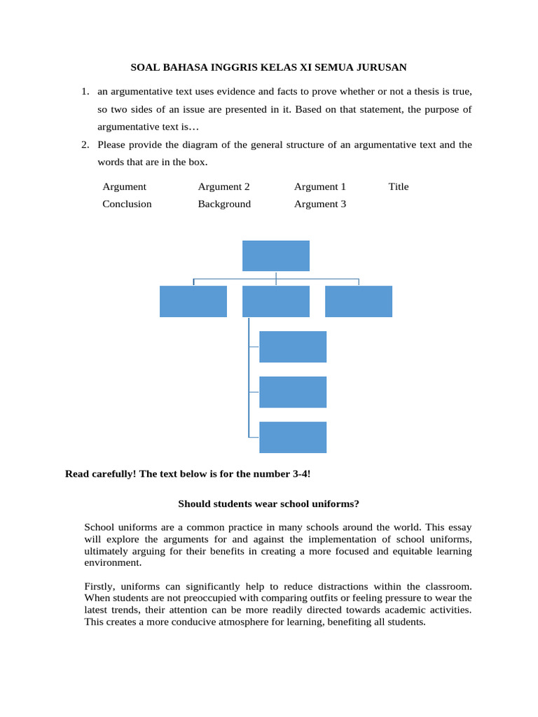 Soal Bahasa Inggris Kelas Xi Semua Jurusan - 100641 | PDF | Argument ...