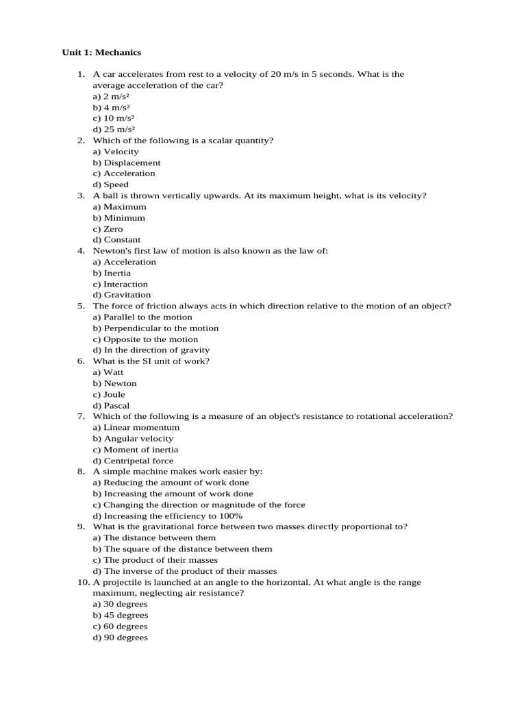 Csec Physics Multiple Choice Questions | PDF | Atomic Nucleus | Neutron