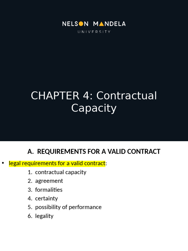 Understanding Contractual Capacity | PDF | Minor (Law) | Marriage