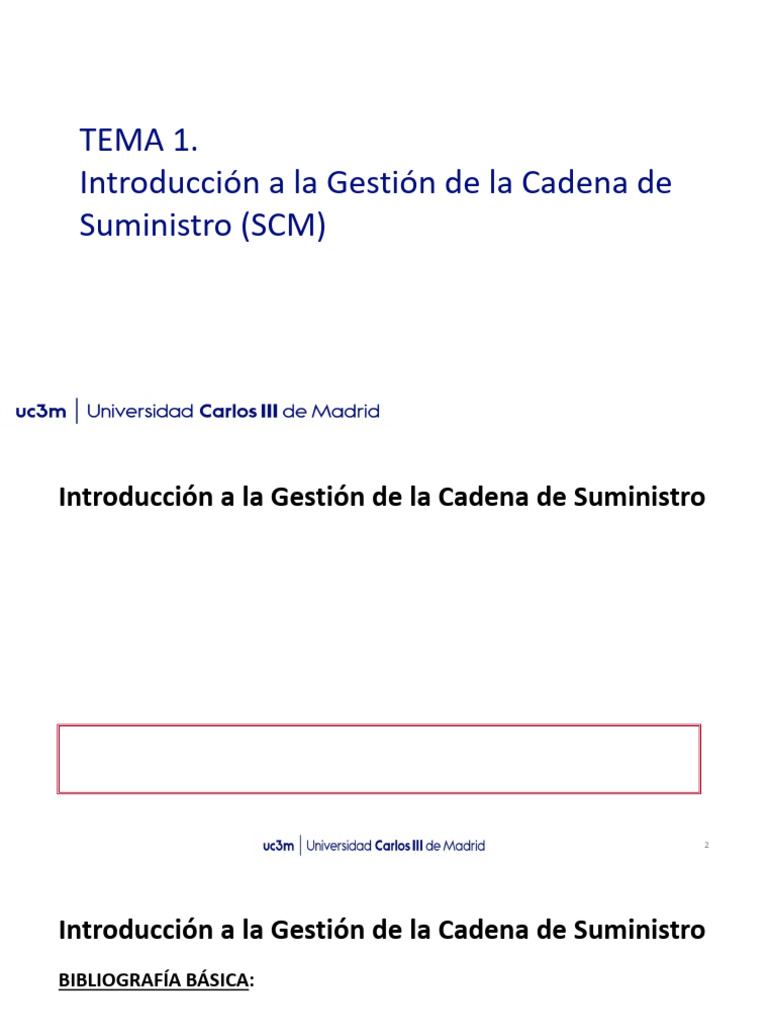 T1 - SCM 2 | PDF | Gestión de la cadena de suministro | Cadena de suministro