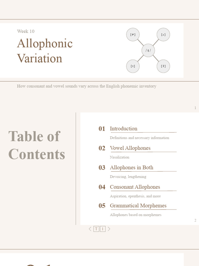 Allophonic Variation in English | PDF | Consonant | Vowel