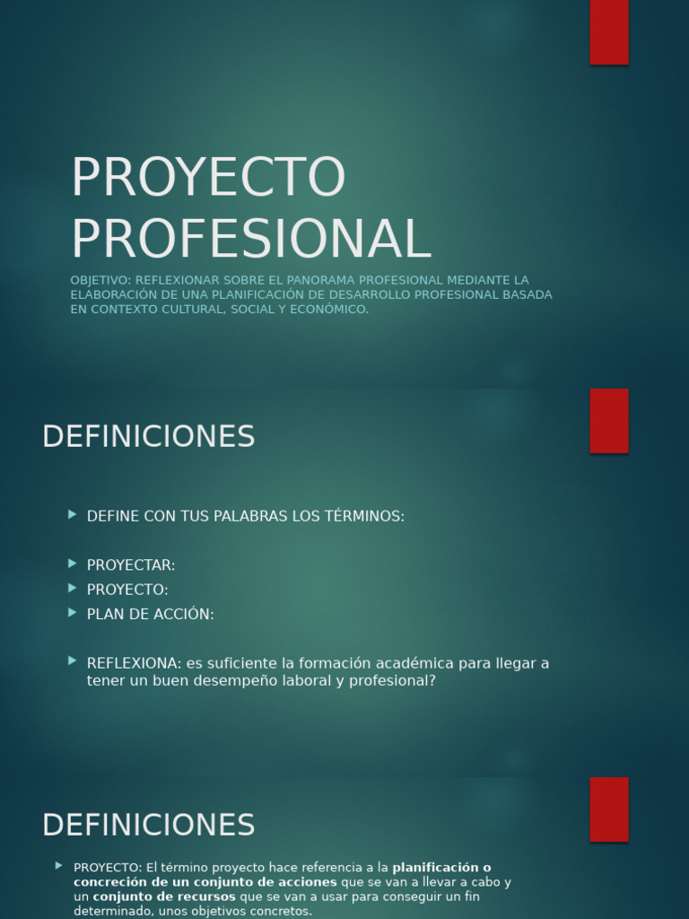 Proyecto Profesional | PDF | Planificación | Ciencias del comportamiento