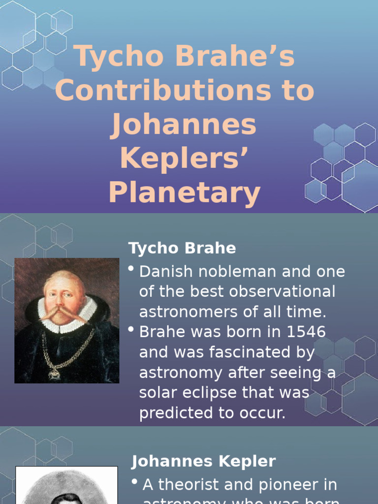 Tycho Brahe and Kepler's Planetary Laws | PDF | Tycho Brahe | Johannes ...
