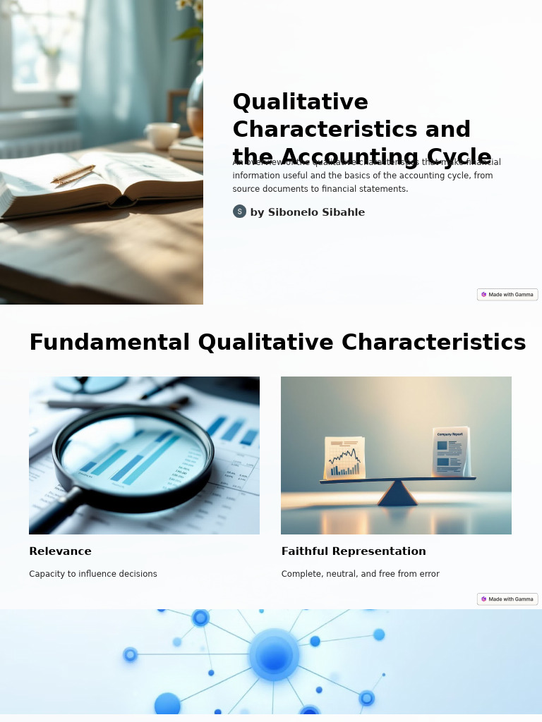 Qualitative Characteristics & Accounting Cycle | PDF