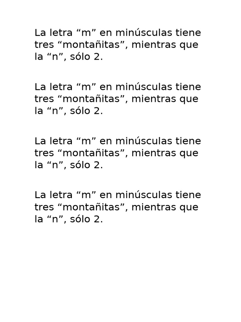 La letra m- n | PDF