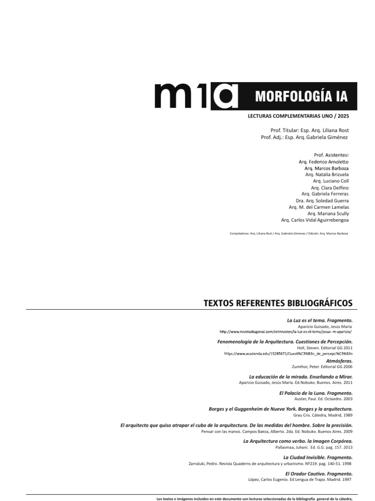 MIA Lecturas Complementarias UNO 2025 | PDF | Color | Ligero