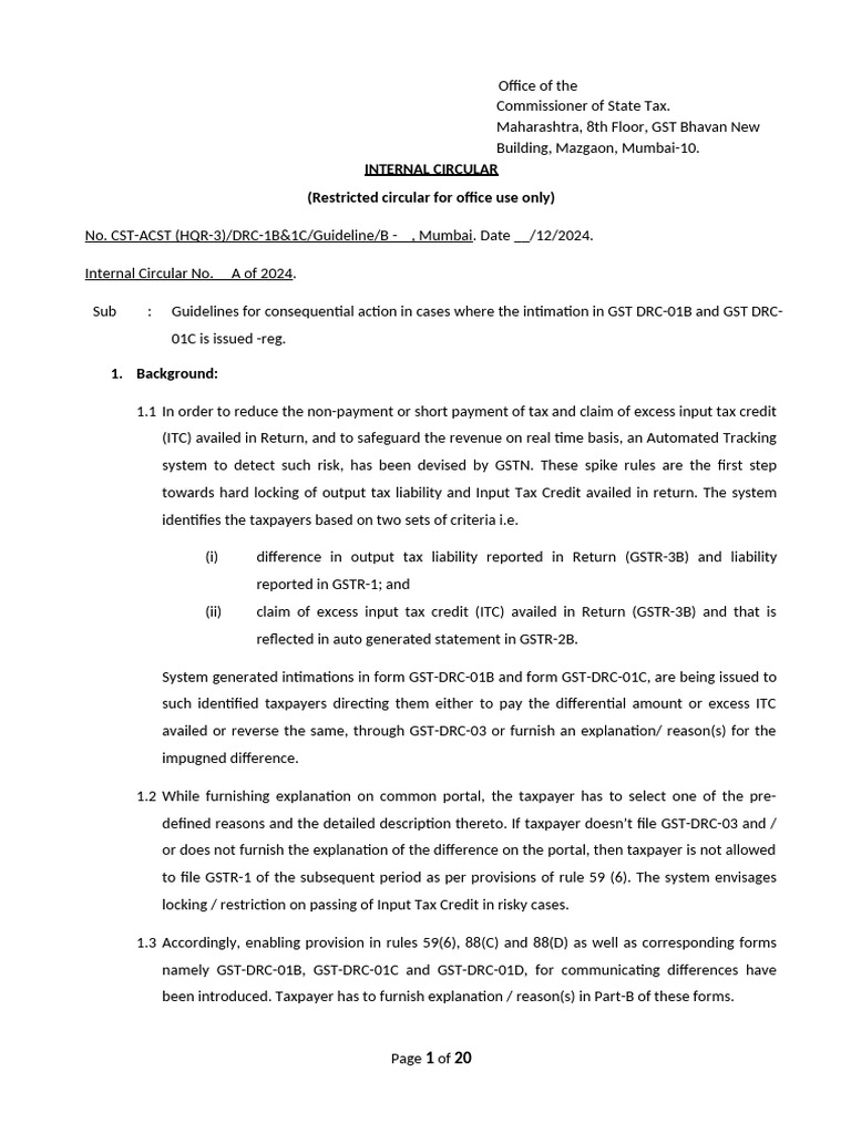 DRC-01B & 1C Guidelines 18-12-2024 2 | PDF | Taxes | Invoice