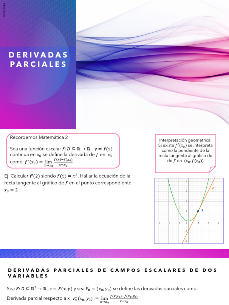 U2 Derivadas Parciales | PDF | Derivado | Línea (geometría)