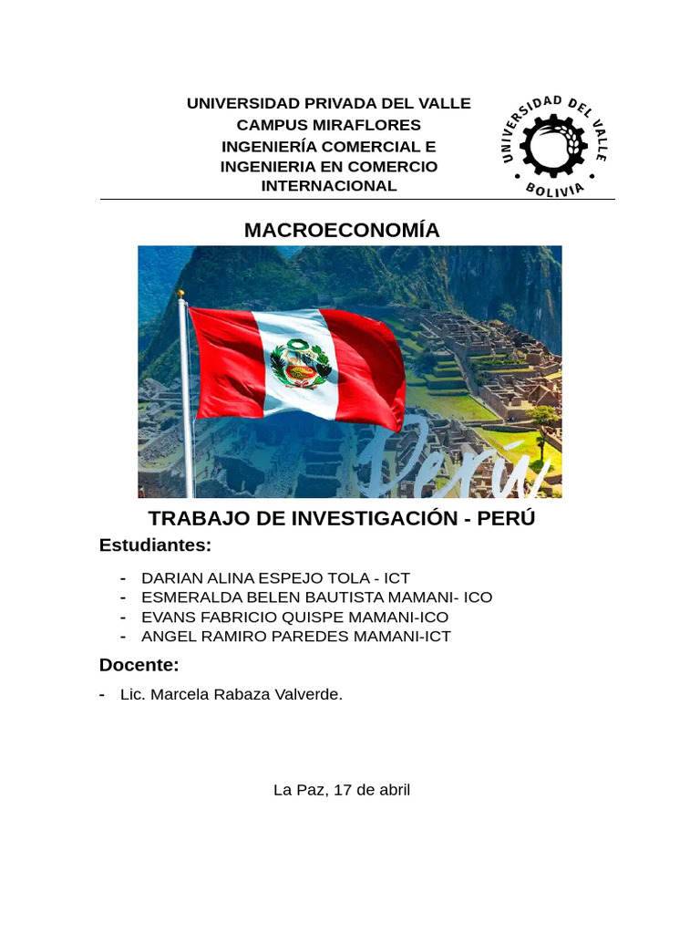 Iforme PERÚ | PDF | Perú