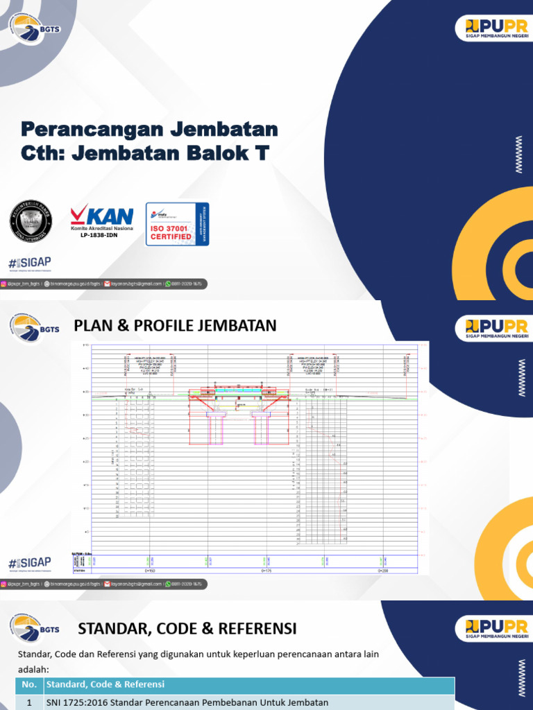 Perancangan Jembatan T: Standar dan Analisis | PDF