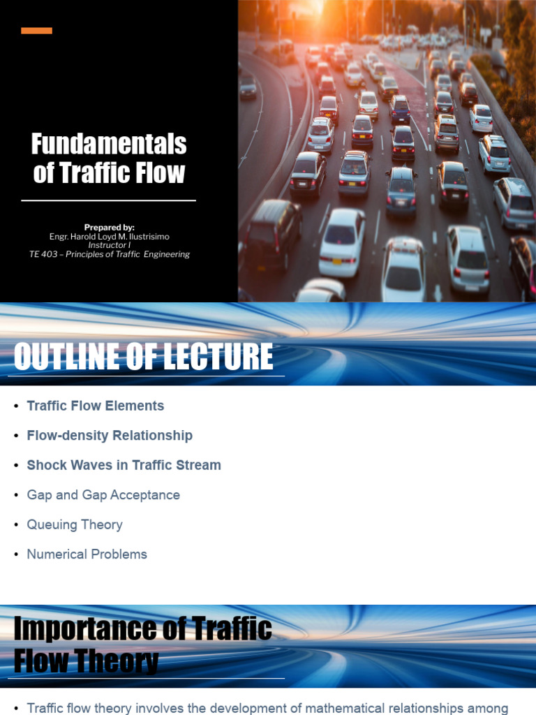 Lecture 4.1 - Fundamentals of Traffic Flow | PDF | Regression Analysis ...