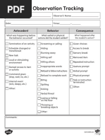 Abc Data Collection Sheet | PDF | Behavioural Sciences | Psychology