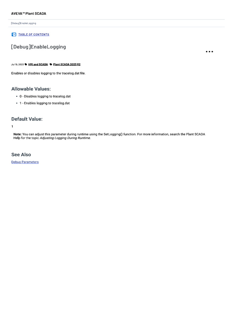 Debug Enable Logging | PDF