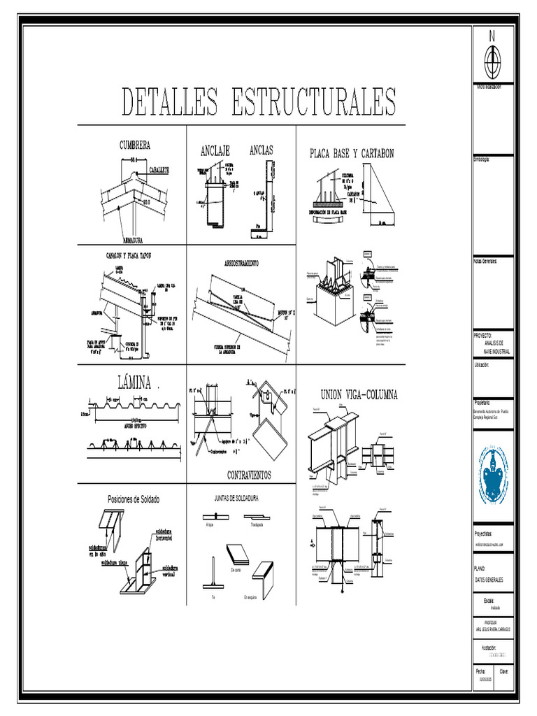 Detalles Estructurales | PDF | Ingeniería mecánica | Procesos industriales