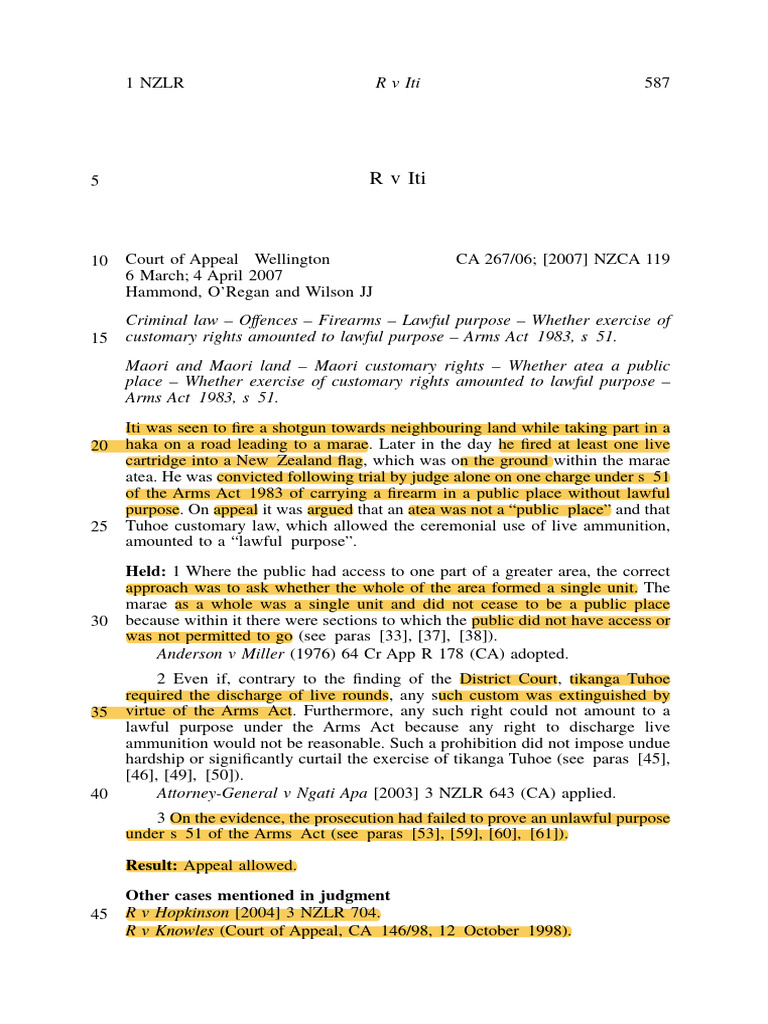 R V Iti Case Analysis Task | PDF | Judgment (Law) | Burden Of Proof (Law)