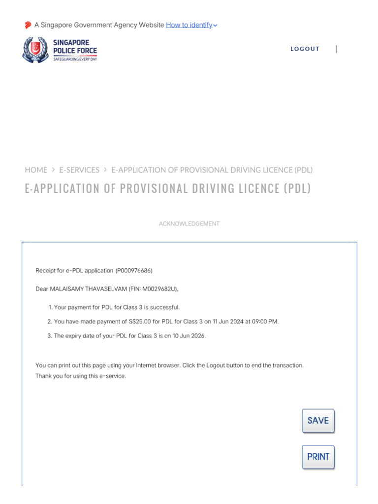 E-Application of Provisional Driving Licence (PDL) | PDF