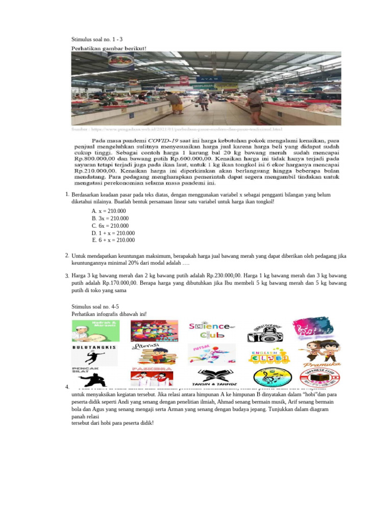 Soal Us MTK 2025 | PDF