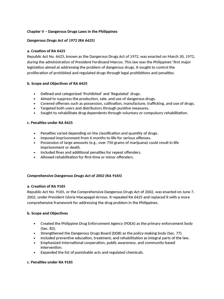 RA 6425: Overview and Repeal by RA 9165 | PDF | Illegal Drug Trade ...