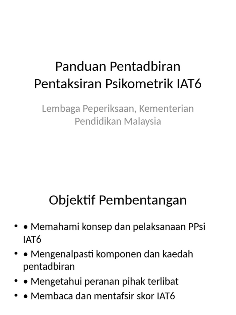 Panduan Pentadbiran PPsi IAT6 | PDF
