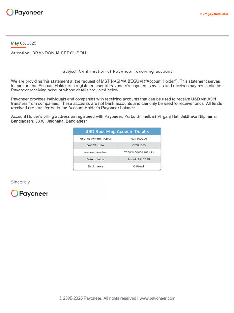 GPSD Statements Payoner70582450001696421 | PDF