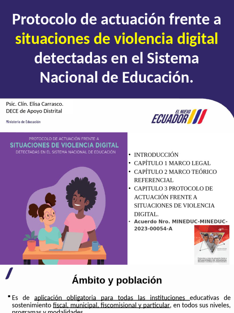 Protocolo contra violencia digital escolar | PDF | Violación | Violencia